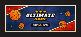 Basketball Facebook Cover Template for Sports Teams and Game Promotion ...