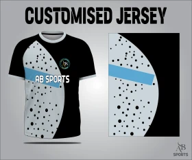 Black and Grey Polka Dot Sports Jersey Sublimation Design Vector ...