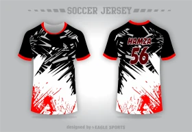 Grunge Splash Aggressive Texture Soccer Jersey Vector Design - Photo ...