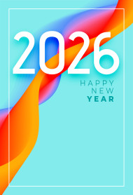 Happy New Year 2026 Poster In Modern Style Photo 5456 Vectors