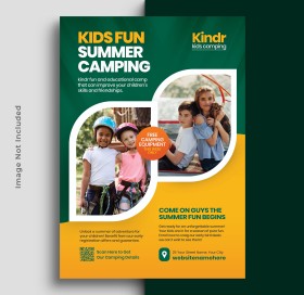 Kids Summer Camp Adventure Trip Flyer Design Template - Photo #8391 ...